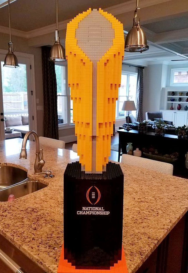 National Championship Trophy in Legos | TigerNet